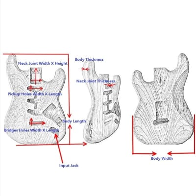Jaguar Style DIY Project Guitar Offset Body | Reverb