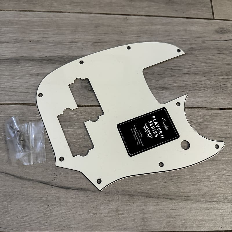 Fender Player II Offset Mustang PJ Bass 3-Ply Parchment White | Reverb