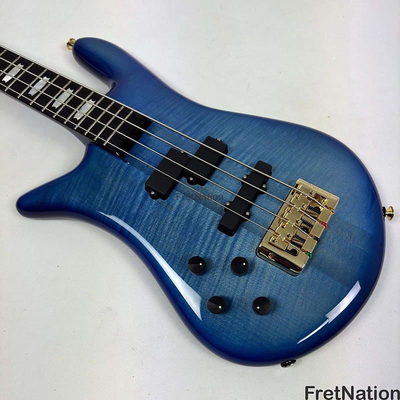 Spector Euro4LT Blue Fade Gloss Lefty Left-Handed 4-String | Reverb