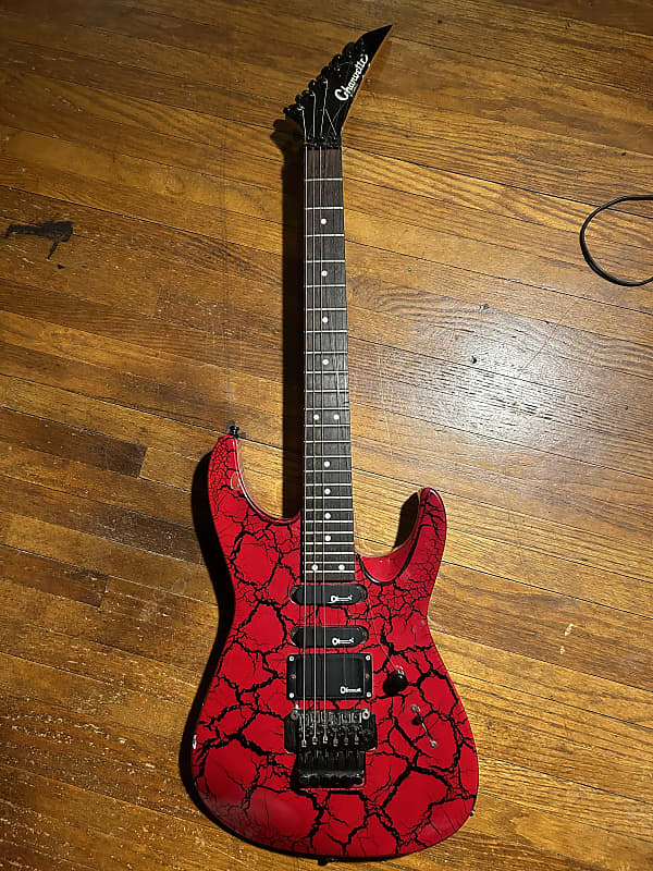 Charvel Charvette 1989 - Black Crackle & Red | Reverb