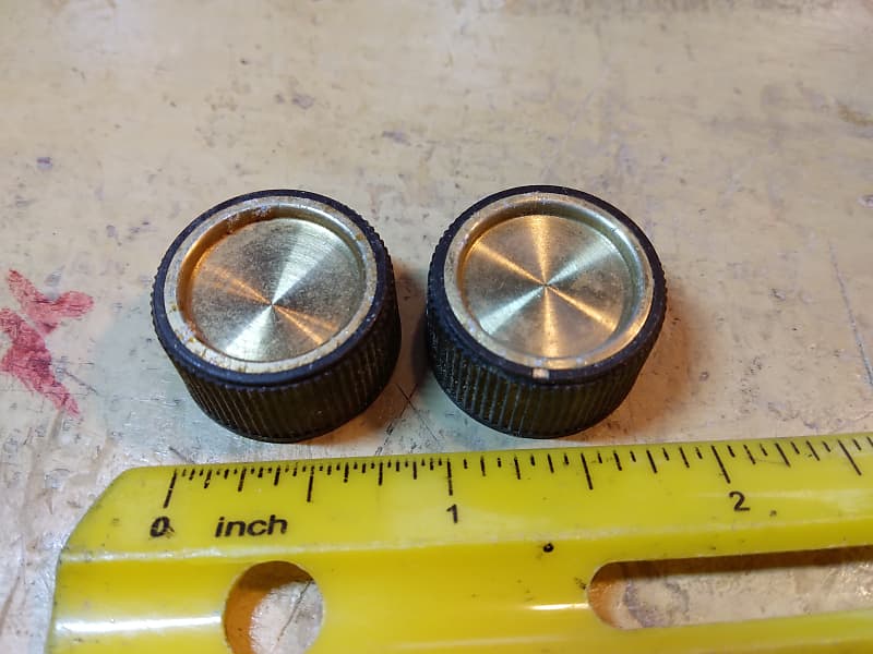Unbranded Knobs 1960s - Black & Gold | Reverb