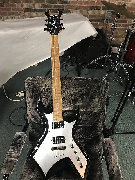 BC Rich Warlock Black and Silver | Reverb Australia