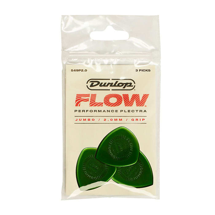 Dunlop Player's Pack | Flow® Jumbo Grip Pick 2.0mm | 3-Pack | Reverb
