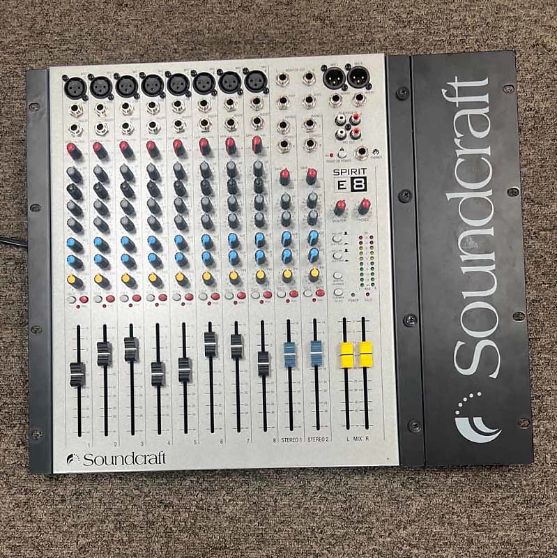 Soundcraft Spirit E8 Mixer w/ Rack Ears (Pre-Owned) | Reverb