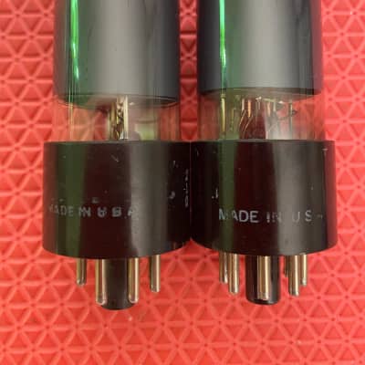 Matched Pair Hytron 6V6 6V6GT Vacuum Tubes Valves Black Glass | Reverb