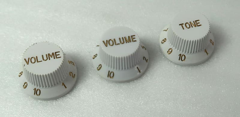 KNOB Set Vintage White NEW Volume Volume Tone ST Style | Reverb