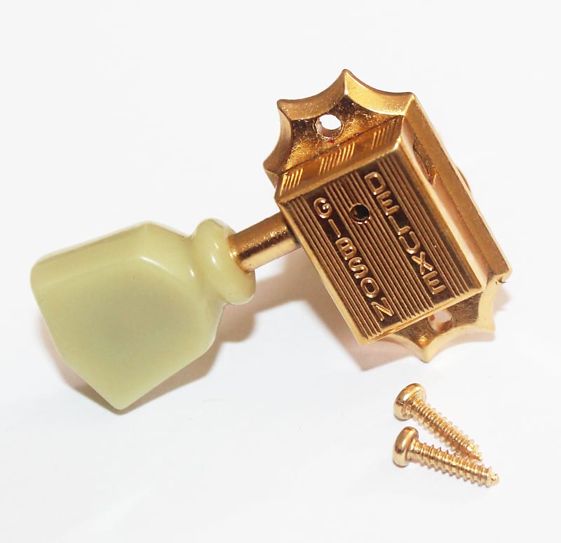 Gibson Deluxe Tuner Gold 1990's Germany Treble Side Green | Reverb