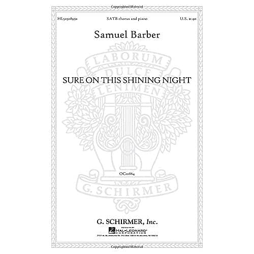 Samuel Barber: Sure on This Shining Night (SATB) Barber, | Reverb
