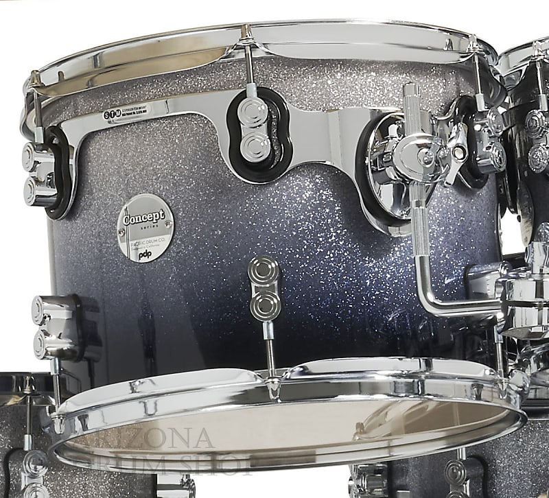 PDP Concept Maple Series 13 inch Tom , Silver Black Fade | Reverb