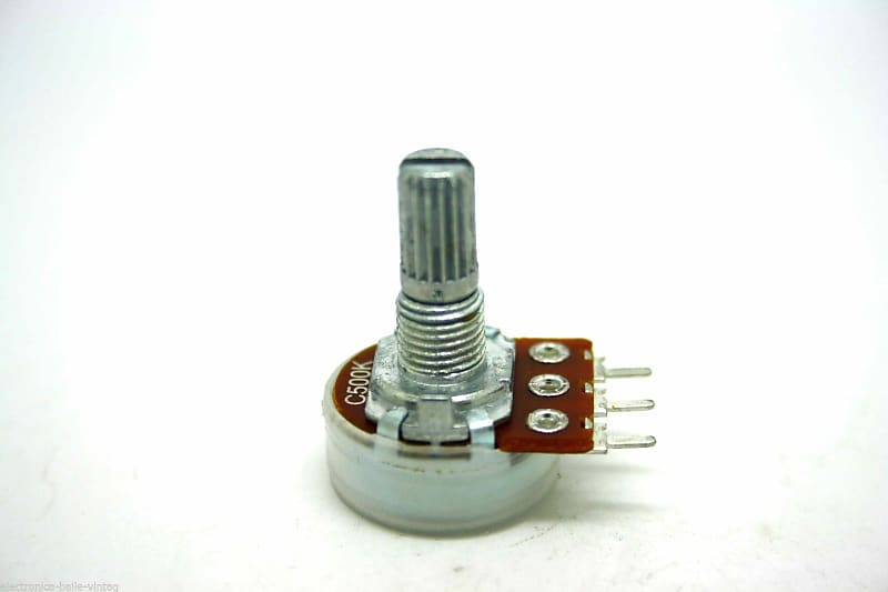MINI POTENTIOMETER ALPHA C500K 500K 16mm REVERSE LOG PC MOUNT | Reverb