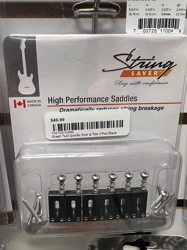 Graph Tech Saddle Strat & Tele Offset Black (PS-8001-00) | Reverb