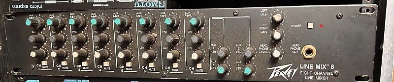 Peavey PEAVEY LINE MIX 8 EIGHT Channel Line Mixer Black - | Reverb