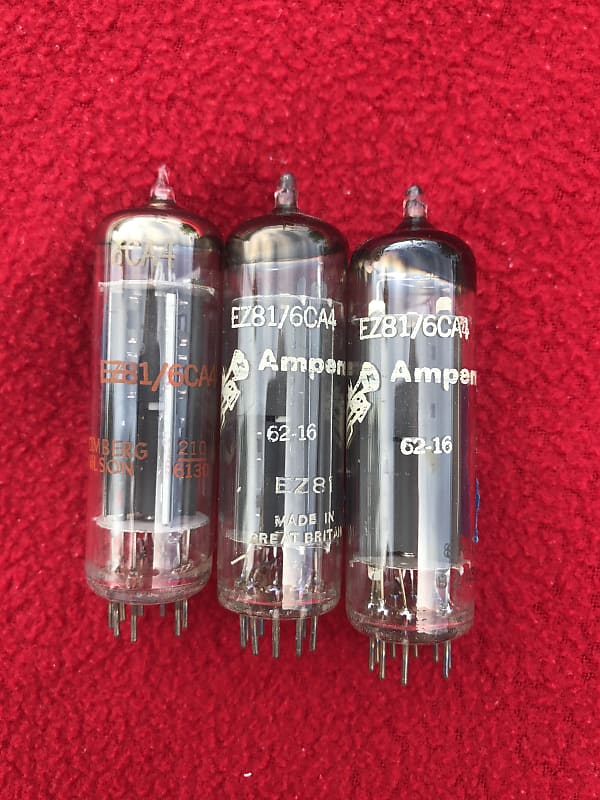 LOT (3) Vintage EZ81 6CA4 Tubes STROMBERG AMPEREX BUGLE BOY | Reverb