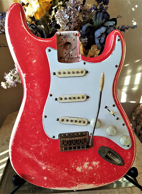Fender Stratocaster Standard Fiesta Red Custom Nitro Relic | Reverb
