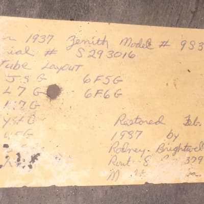 Zenith 9S367 Zephyr 1937 vintage tube radio | Reverb