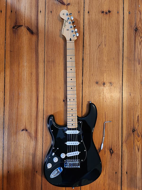 Fender + Squier Stratocaster Partscaster 2015 - Black | Reverb