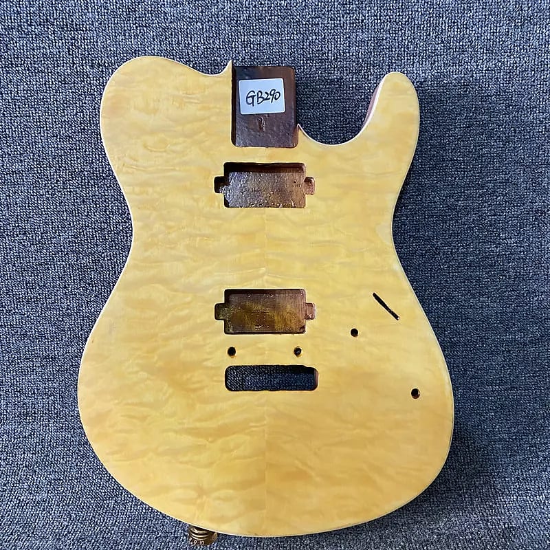 HH Quilted Maple Top Telecaster Tele Style Guitar Body | Reverb