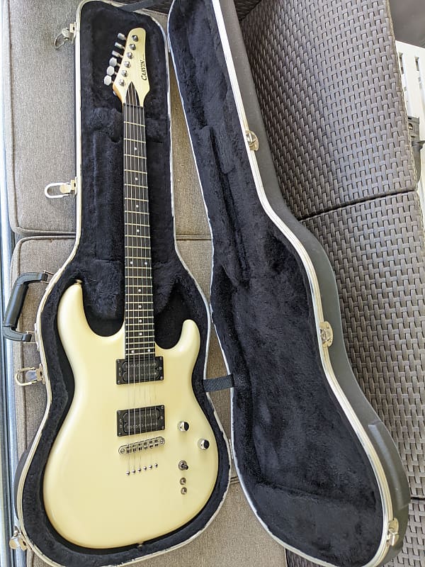 Carvin DC127 Guitar Two Humbucker Aged White Hardtail Like | Reverb