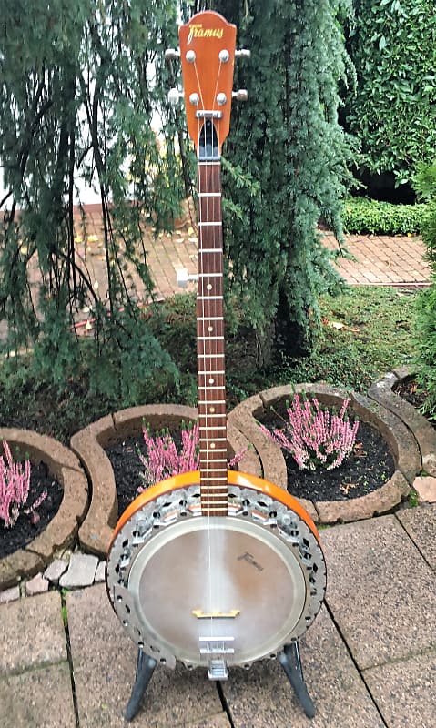 Framus 5-string banjo TEXAN Model 1973 - Brown | Reverb