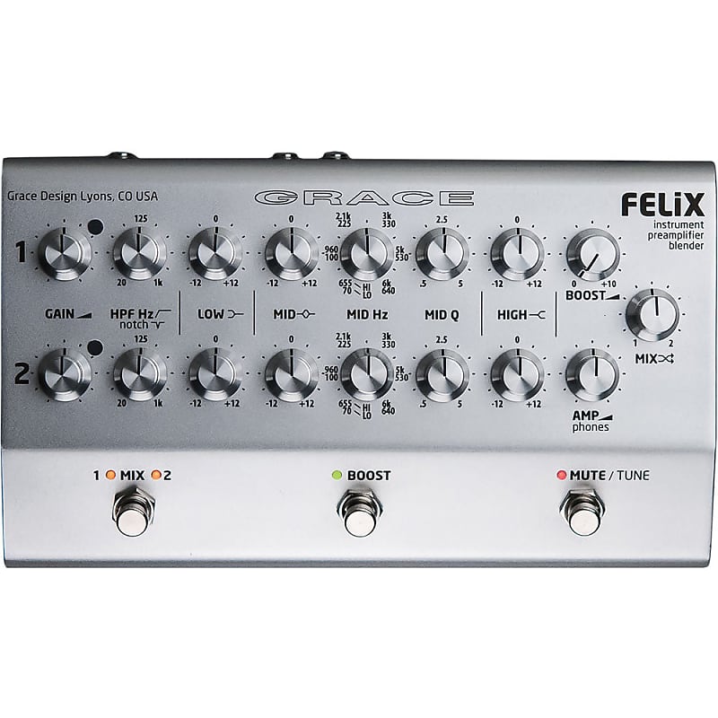 Grace Design Felix 2 Instrument Preamp/Blender - Silver | Reverb