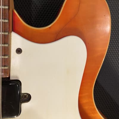 Vintage Mosrite Celebrity Short Scale Bass 1960's - Cherry | Reverb