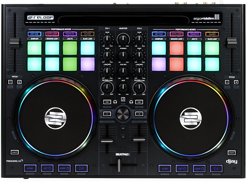 Reloop BeatPad 2 2-deck Algoriddim DJAY 2 DJ Controller | Reverb