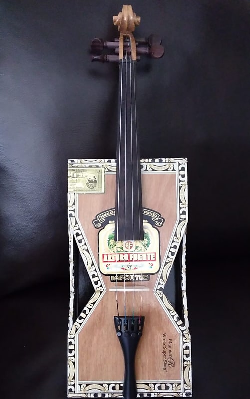 Cigar Box Violin / Fiddle. Electric / Acoustic - hand made | Reverb