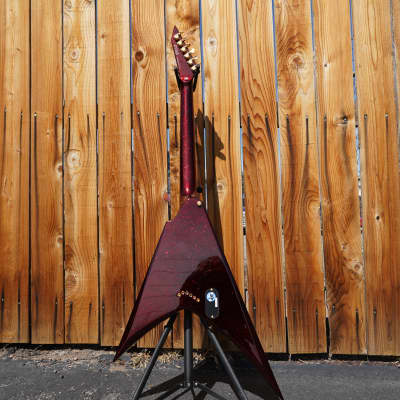 ESP LTD SIGNATURE SERIES Kirk Hammett KH-V - Red Sparkle | Reverb