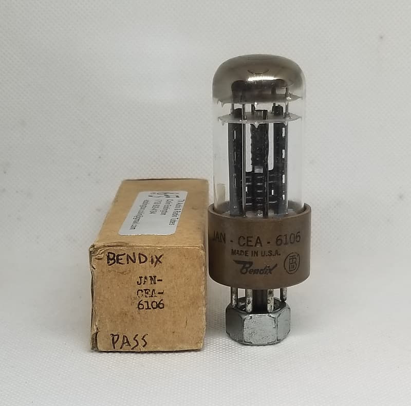 Bendix JAN 6106 Black Plate Rectifier Single NOS 5Y3GT | Reverb