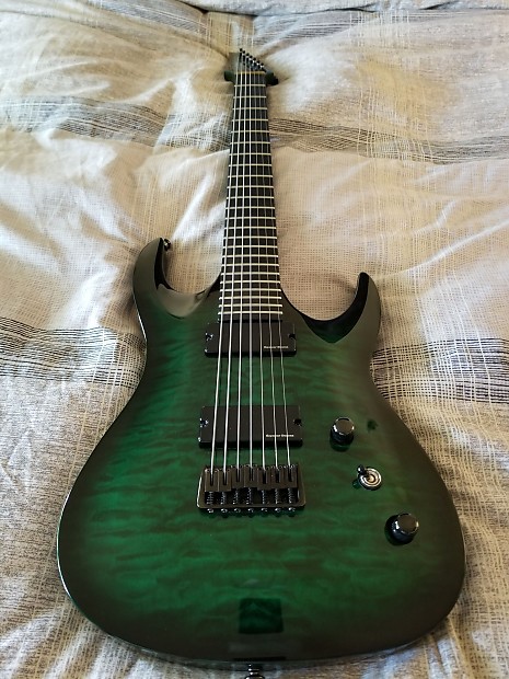 Agile Septor Elite 727 EB DNC 2014 Tribal Green 7 String | Reverb