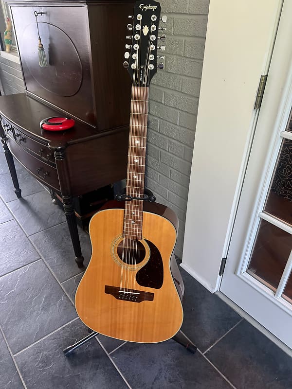 Epiphone by Gibson 12 String Guitar PR 350-12E 1994 - Natural | Reverb