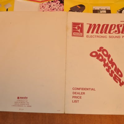 Maestro vintage catalog booklet brochure Fold out brochure | Reverb