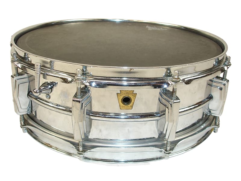Vintage 60's Ludwig Supraphonic 14"x5" Aluminum Snare Drum | Reverb