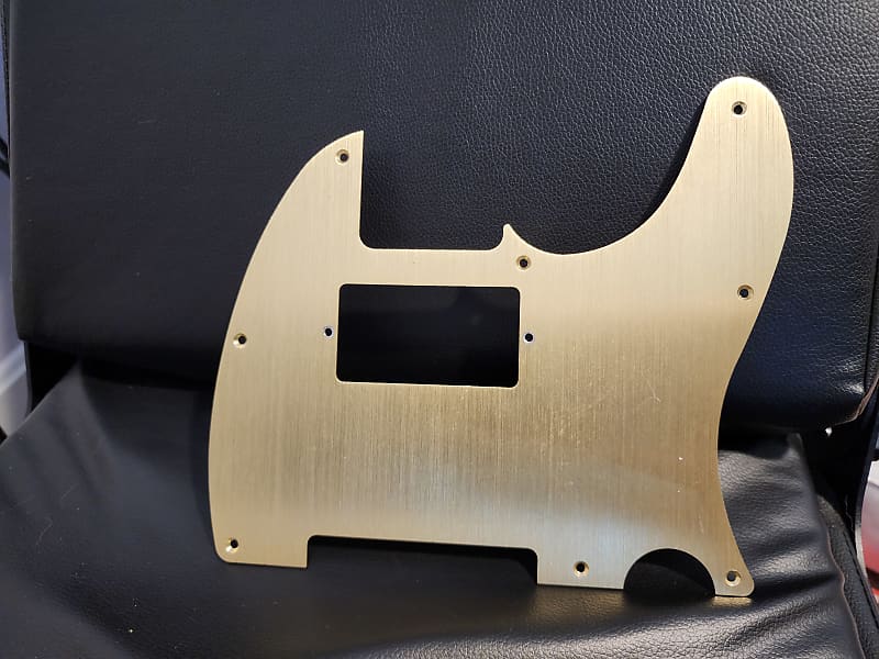 Fender Telecaster Pickguard Humbucker - Brushed Anodized Gold | Reverb