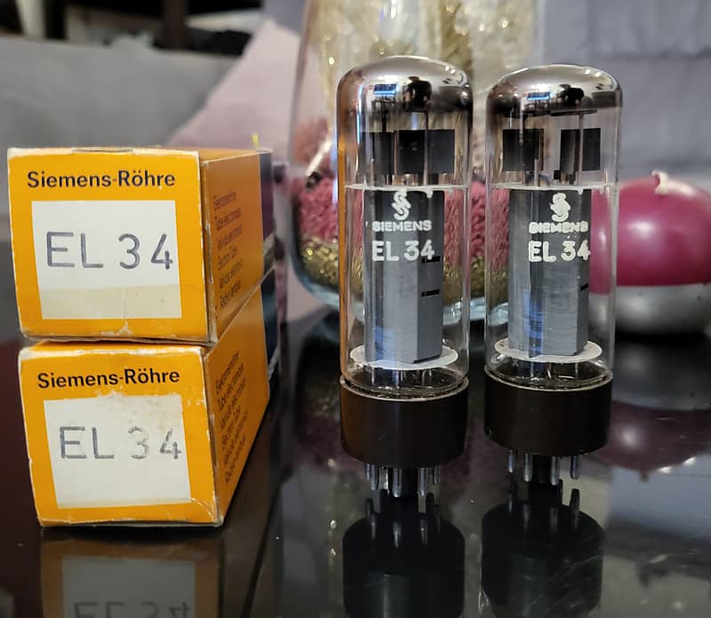 Mullard Blackburn (Siemens logo)Xf2 EL34 6CA7 Year 1963,OO | Reverb