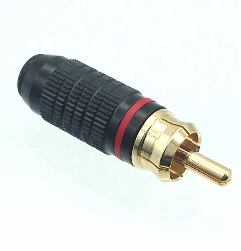 Premium RCA Gold Plated Plug - Red | Reverb