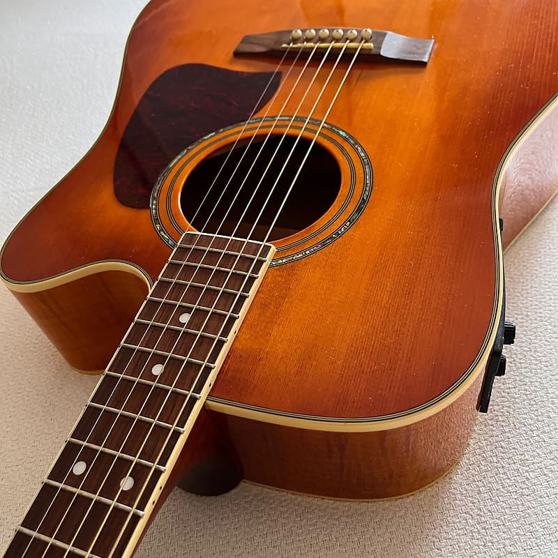 extra nice '03 Ibanez Artwood AW200CE Solid Top Dreadnaught | Reverb