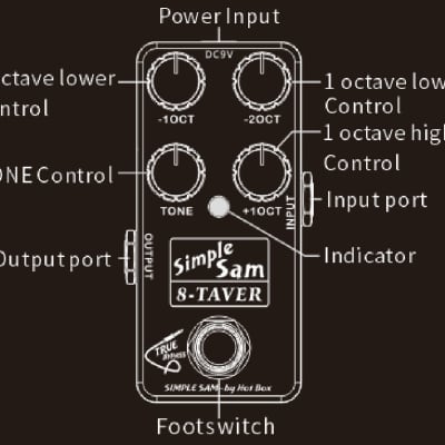 Simple Sam 8-Taver Octaver Guitar Effect Pedal True Bypass | Reverb