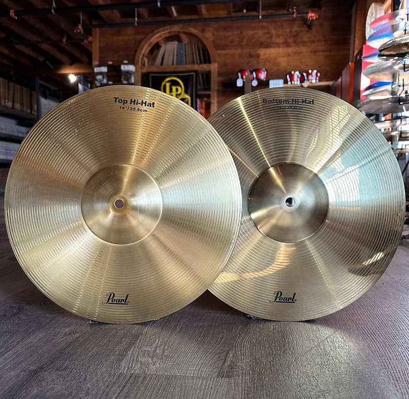 Used Pearl Hi Hat Cymbal Pair 14" | Reverb