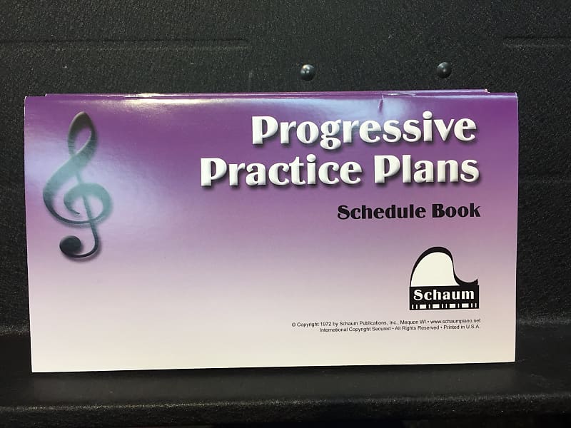 Progressive Practice Plans Schedule Book | Reverb