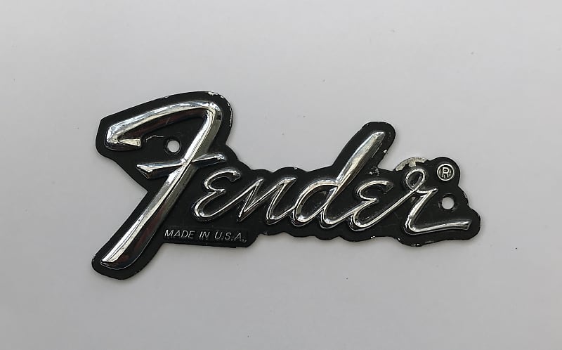 Fender Amp/ case logo Mid 70’s Black/silver | Reverb
