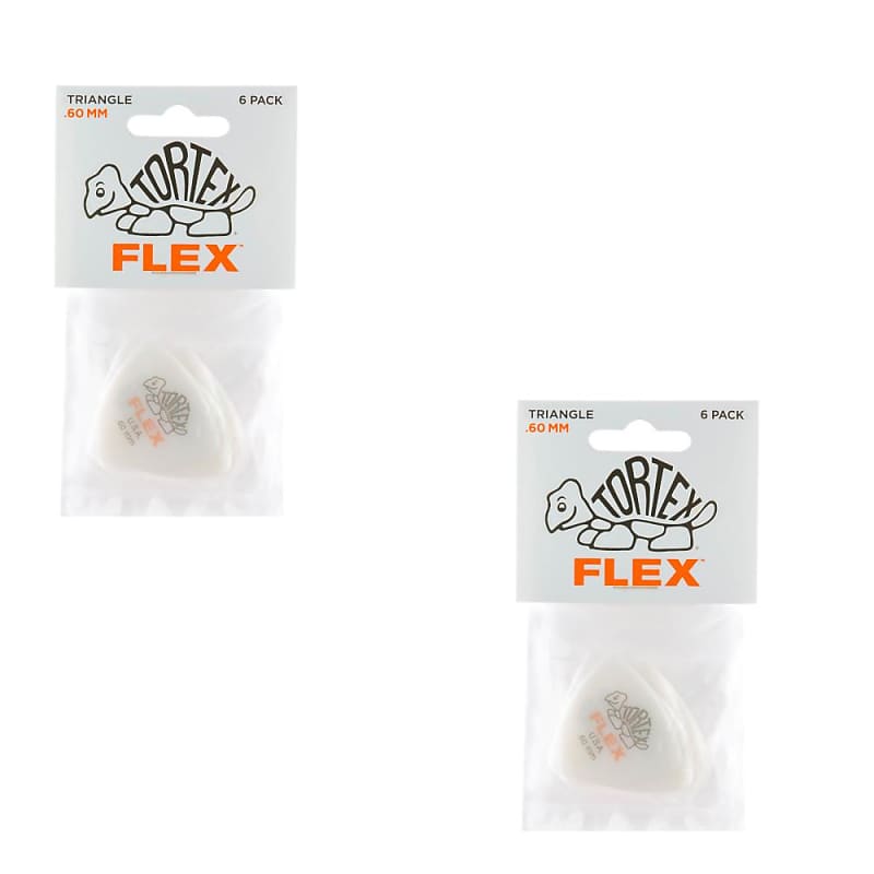 Dunlop Guitar Picks Flex Triangle 12 Pack .60 MM Light (456P) | Reverb