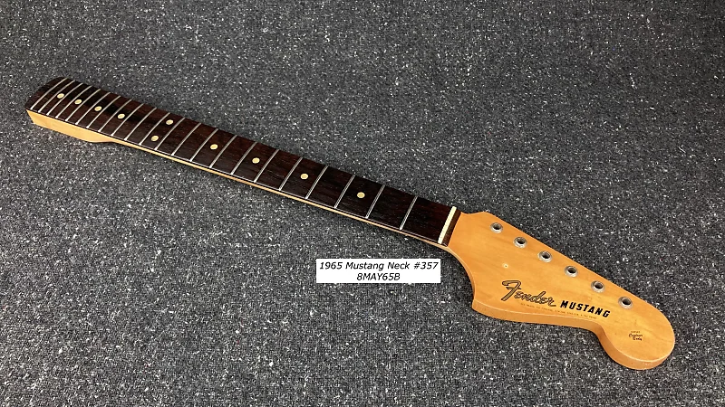 1965 Fender Mustang Guitar Neck 8MAY65B #357 Rosewood | Reverb