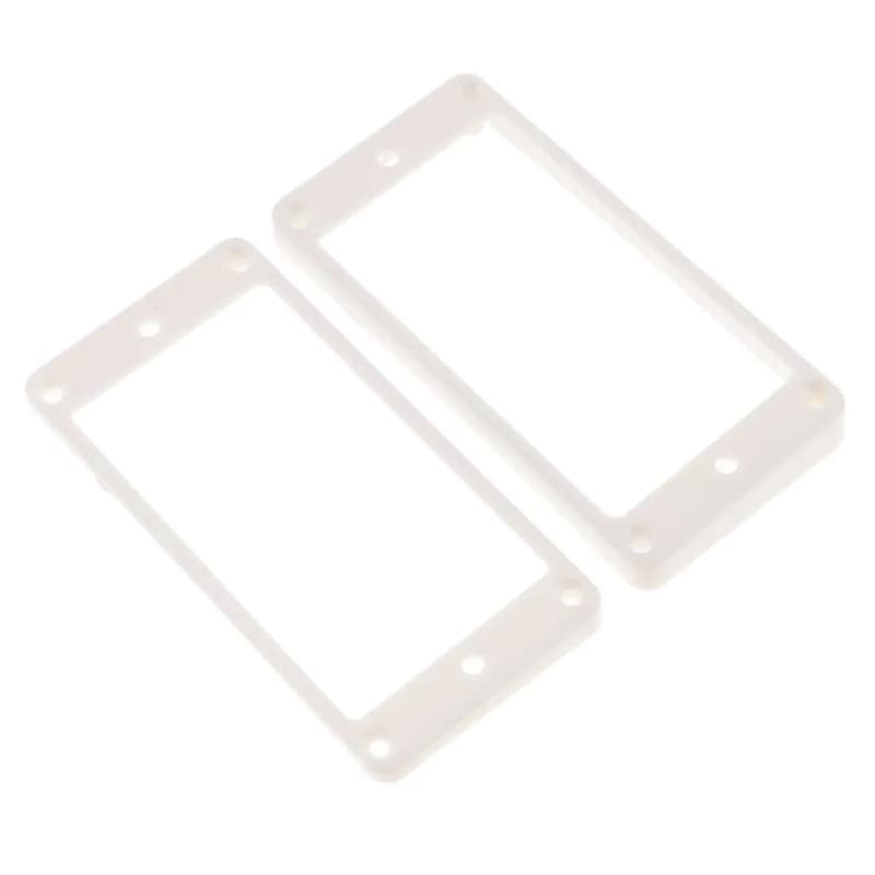 White Curved Botton Les Paul Style Guitar Pickup Rings | Reverb UK