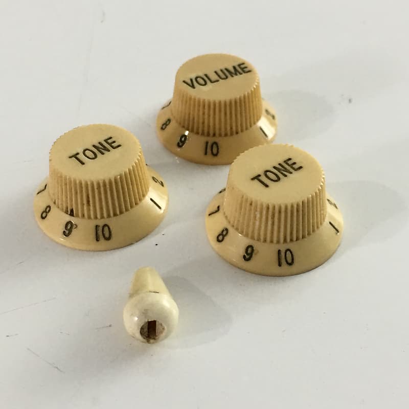 Vintage Genuine Fender Japan Strat MIJ Stratocaster Knobs | Reverb
