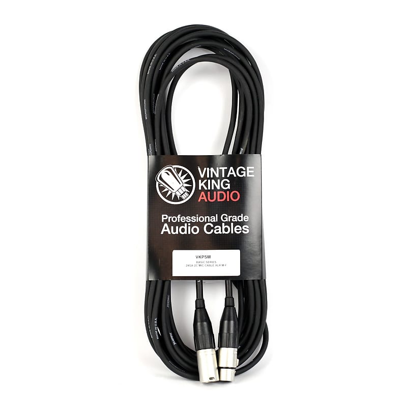Vintage King Basic Series Microphone Cable - 10' | Reverb