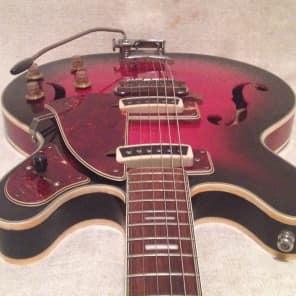 Vintage 1960's Aria Conrad Redburst Hollowbody Electric | Reverb