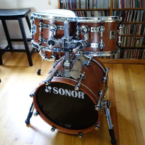 Sonor Designer bebop kit 10/12/14/18 – 1990s – bubinga finish | Reverb