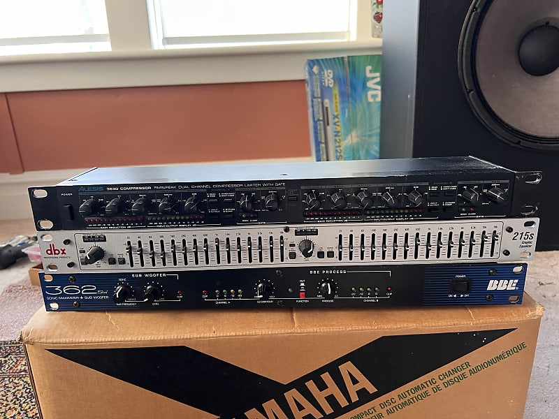 BBE 362 sonic max w sub dbx 215s eq, Alesis compressor | Reverb