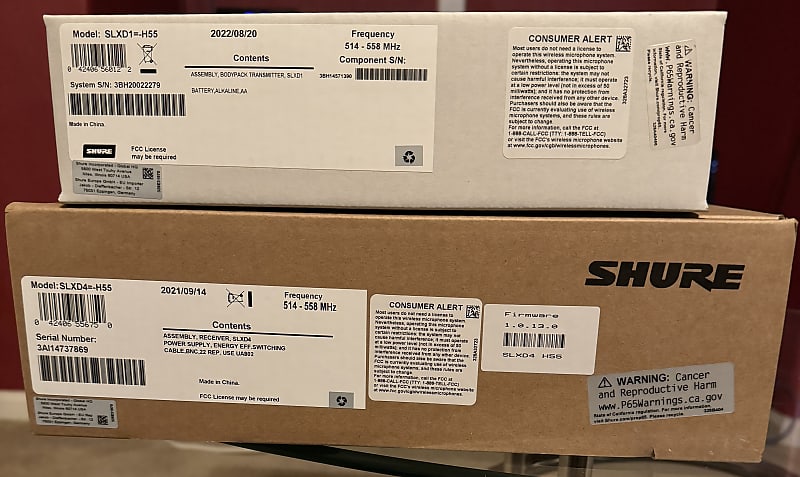 Shure SLXD4 Wireless System with SLXD1 (SLXD14) - H55 | Reverb